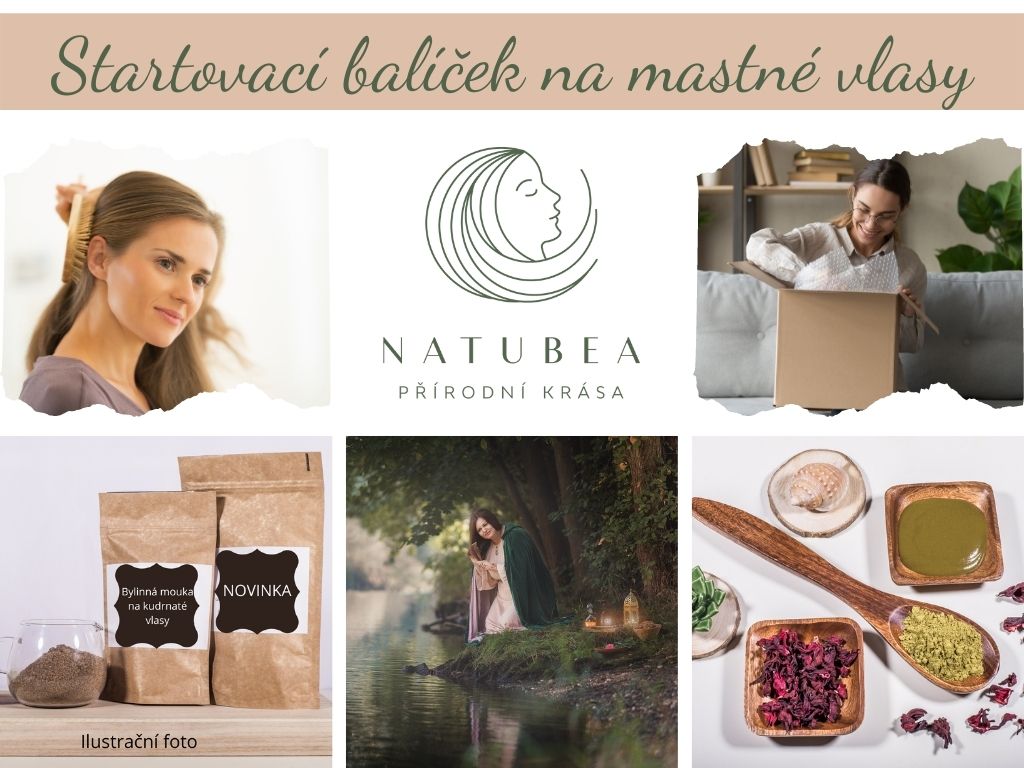 No poo startovací balíček: Péče pro mastné vlasy - NATUBEA